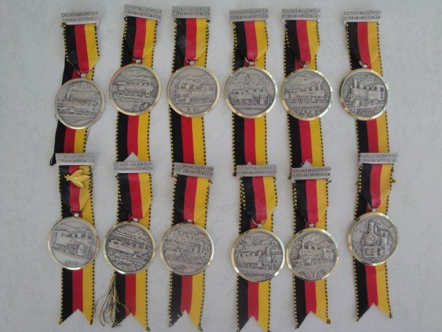12 médailles du chemin de fer de la Vallée de Joux ( VD ) (Gebraucht ...