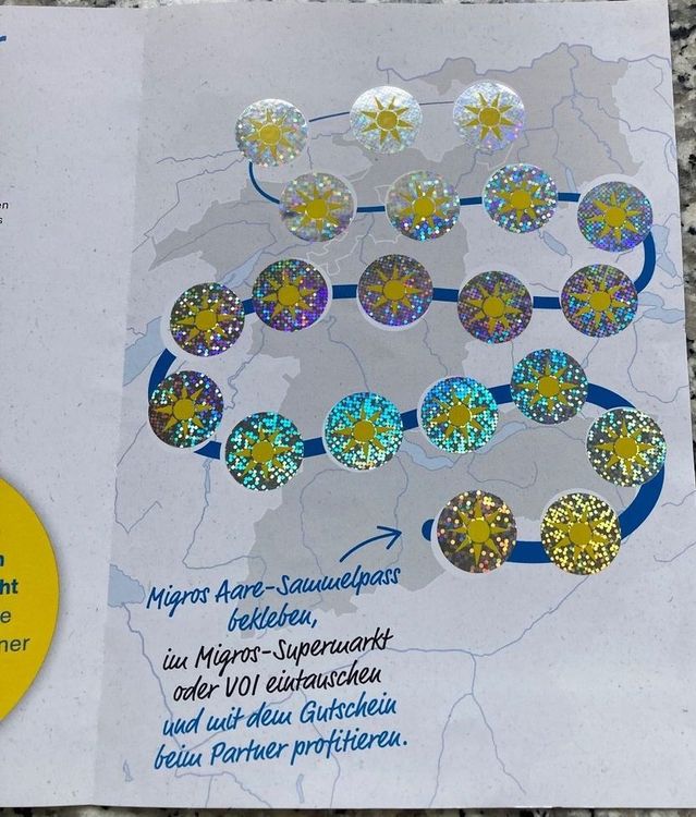 Volle Karte Migros Aare Sammelpass ( 20 Sticker ) (Neu (gemäss Beschreibung)) in Worb für CHF 3. ...