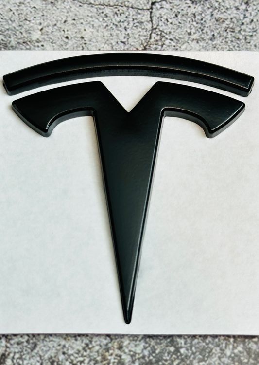 Tesla Emblem Schriftzug Logo aus Metall NEU Schwarzmatt | Acheter sur ...
