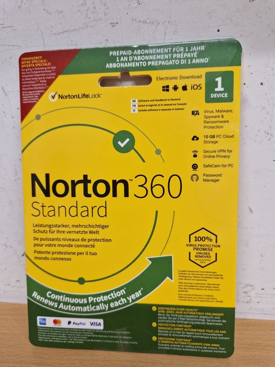 Norton 360 Standard 1 PC (Neu und originalverpackt) in Sitterdorf für ...