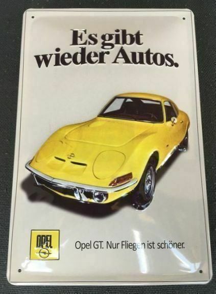 Blechschild 3D-OPEL GT-ES GIBT WIEDER AUTO (Neu und originalverpackt ...