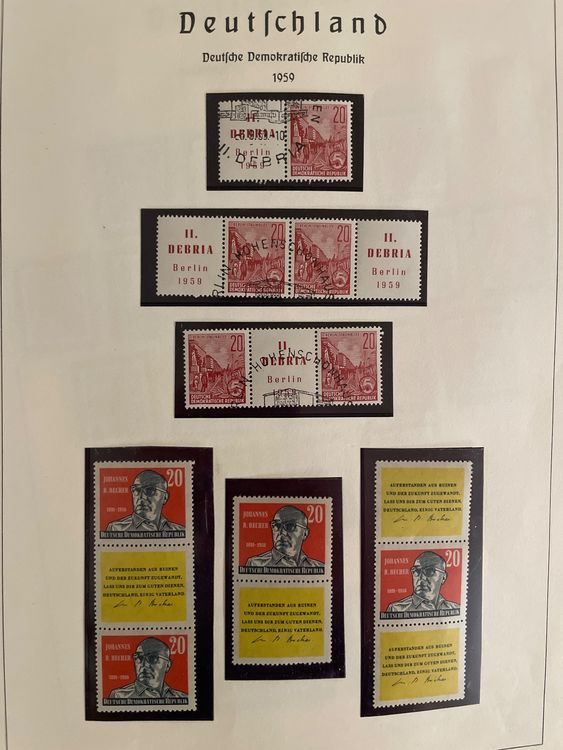 DDR 1959 DEBRIA Berlin und Johannes Robert Becher (Gebraucht) in Zürich für CHF 4 – mit ...