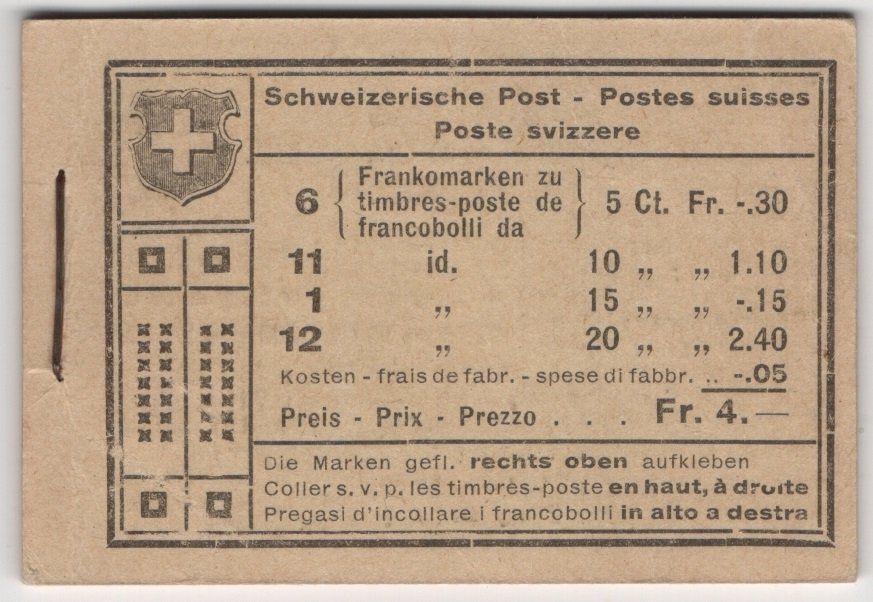seltenes Markenheftchen mit Tell und Tellknabe Briefmarken (Neu (gemäss Beschreibung)) in ...