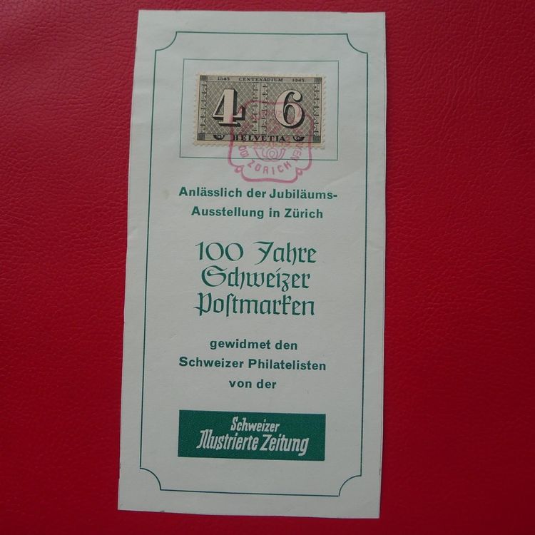 1943, Nr.258 auf Mini-FDC auf Schweizer Ill.Zeitung, LP! (Gebraucht) in ...