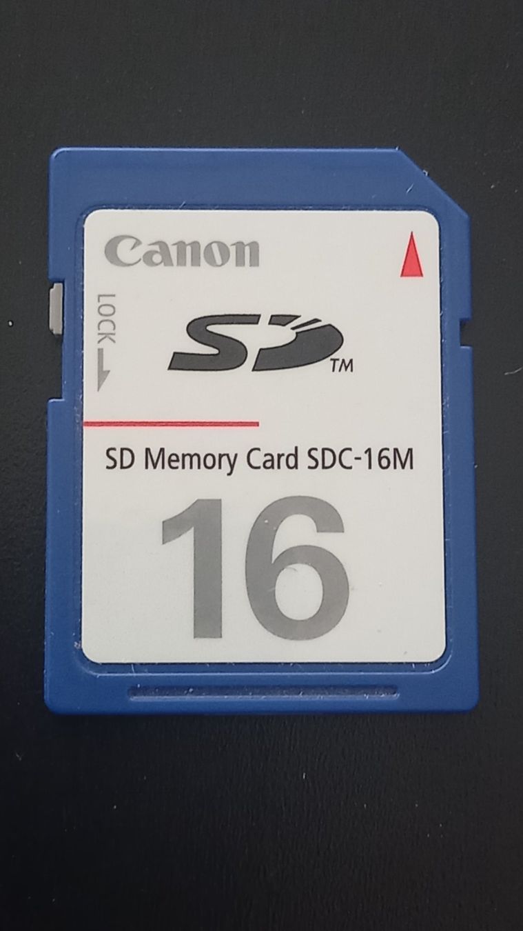 Seltene Vintage Canon 16MB SD Karte SDC-16M Speicherkarte (Gebraucht) in Murten für CHF 10 – mit ...