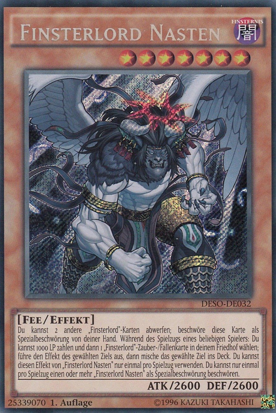 YU-GI-OH, FINSTERLORD NASTEN, SCR, DESO-DE032 (Neu und originalverpackt ...