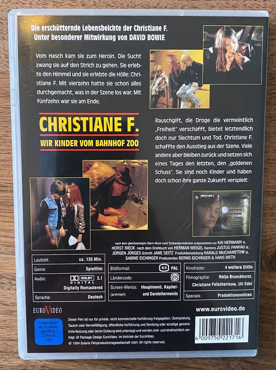 Christiane F. wir Kinder vom Bahnhofzoo DVD | Kaufen auf Ricardo
