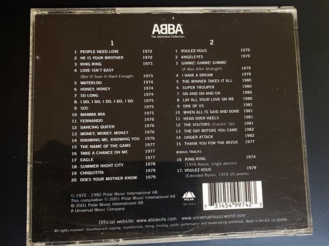 ABBA – The Definitive Collection (2CD, Very Best Of, Pop)Rar (Gebraucht) in Muri b. Bern für CHF ...