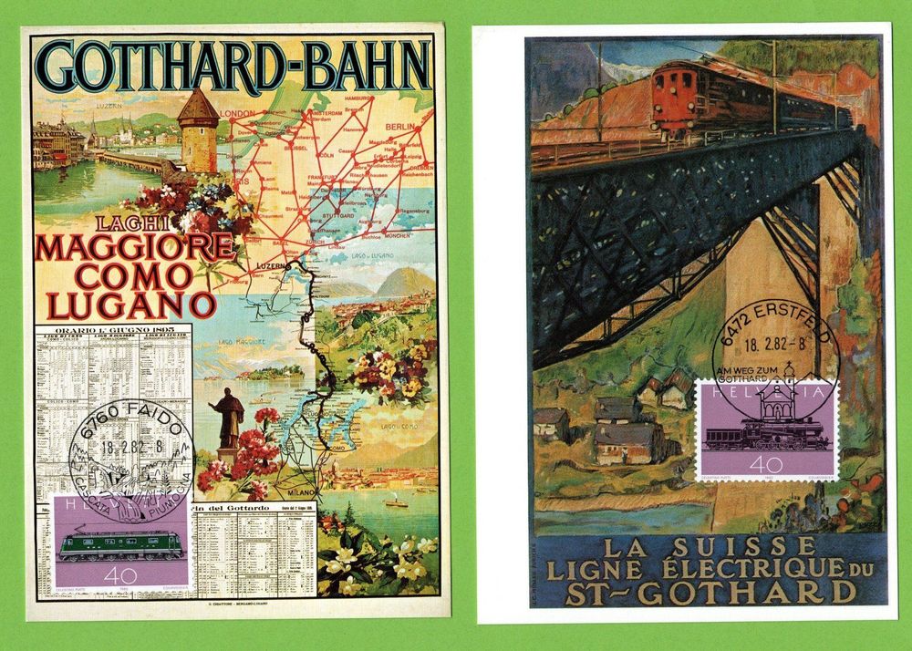 1982 100 J. Gotthardbahn 2 Maximumkarten | Kaufen auf Ricardo