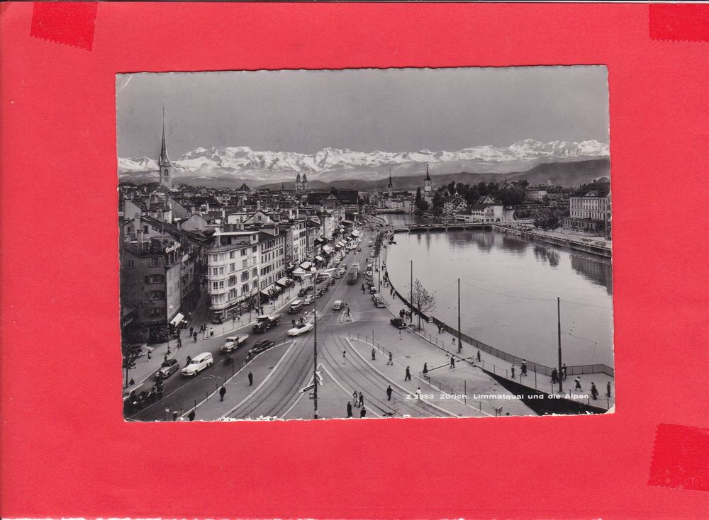 Zürich, Limmatquai und die Alpen | Kaufen auf Ricardo