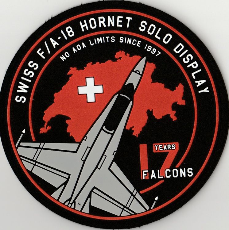 SWISS AIR FORCE F/A-18 FALCON 17 YEARS SOLO DISPLAY KLETT (Neu (gemäss ...