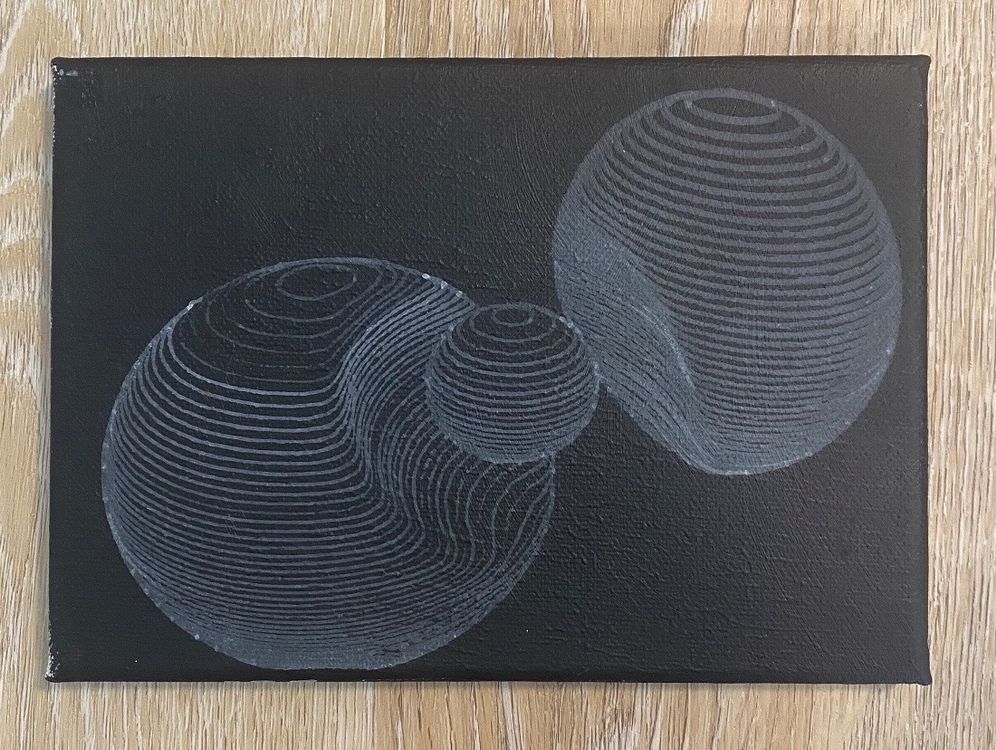 Gemälde - “Spheres“ (21cm*15cm) (Neu (gemäss Beschreibung)) in ...