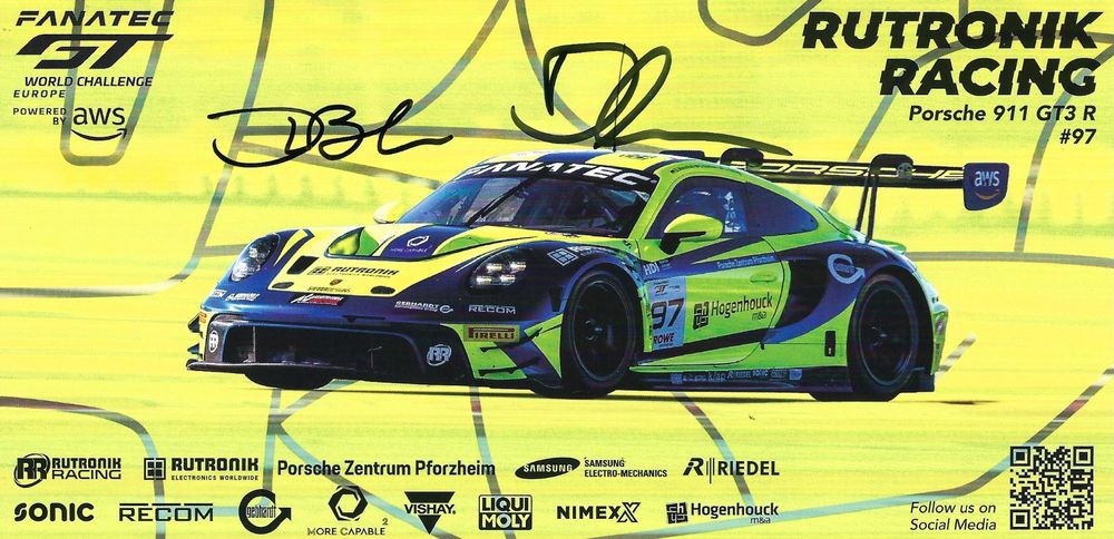 Autogrammkarte Dennis Marschall / Dustin Blattner, GTWC 2024 (Gebraucht ...