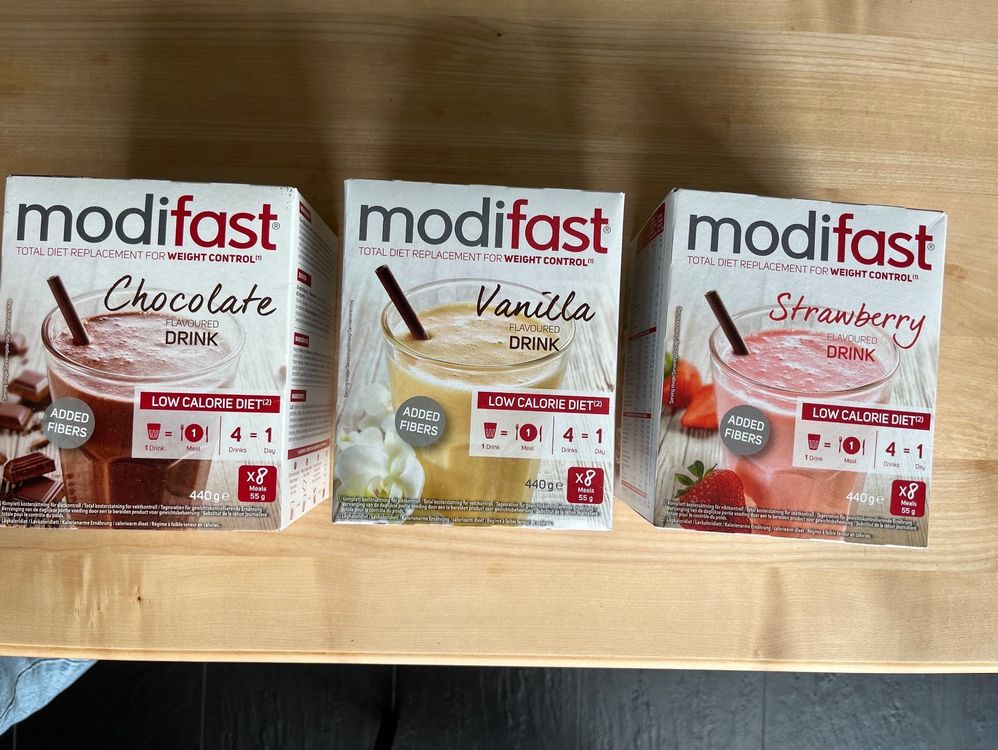 Modifast Drink ( Schokolade, Vanille, Erdbeere ) (Neu und ...