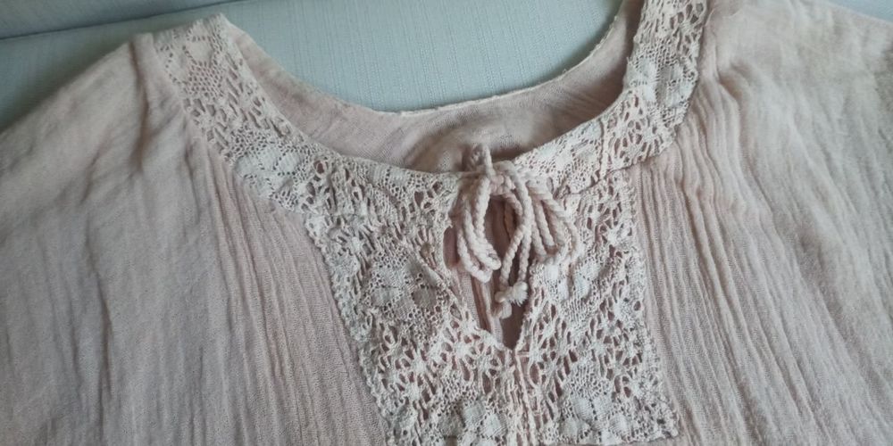 NEU Golden Jen's Pirate Booty Boho Bluse mit Spitzen zu Nile (Gebraucht ...