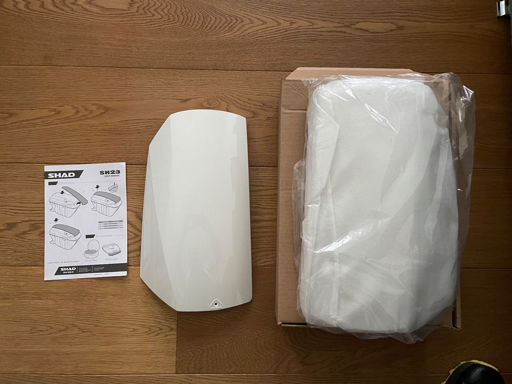 SHAD SH23 Motorrad Seitenkoffer Cover Weiss (Neu und originalverpackt ...