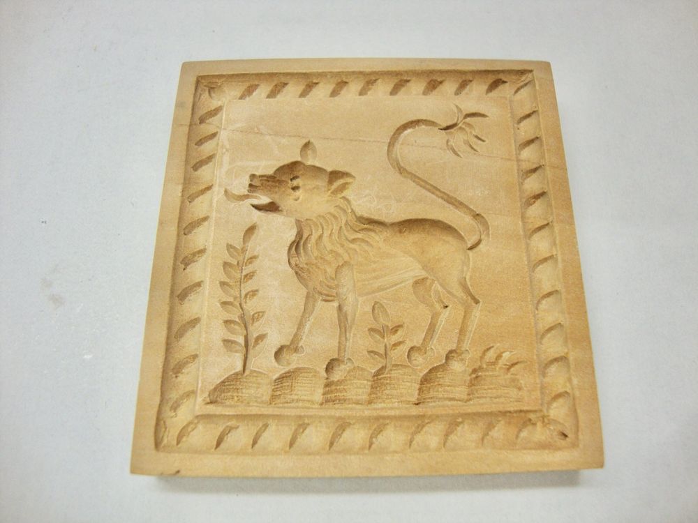 Antikes Springerle Model Holzmodel Backmodel Löwe Tiermotiv (Gebraucht ...
