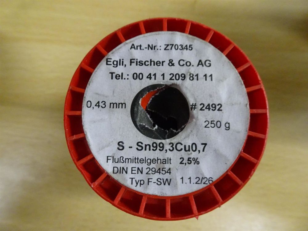 E807 Lötzinn 1.5 Kilo ab 1.- (Neuf (Voir description)) à Necker pour CHF 48 – avec livraison ...