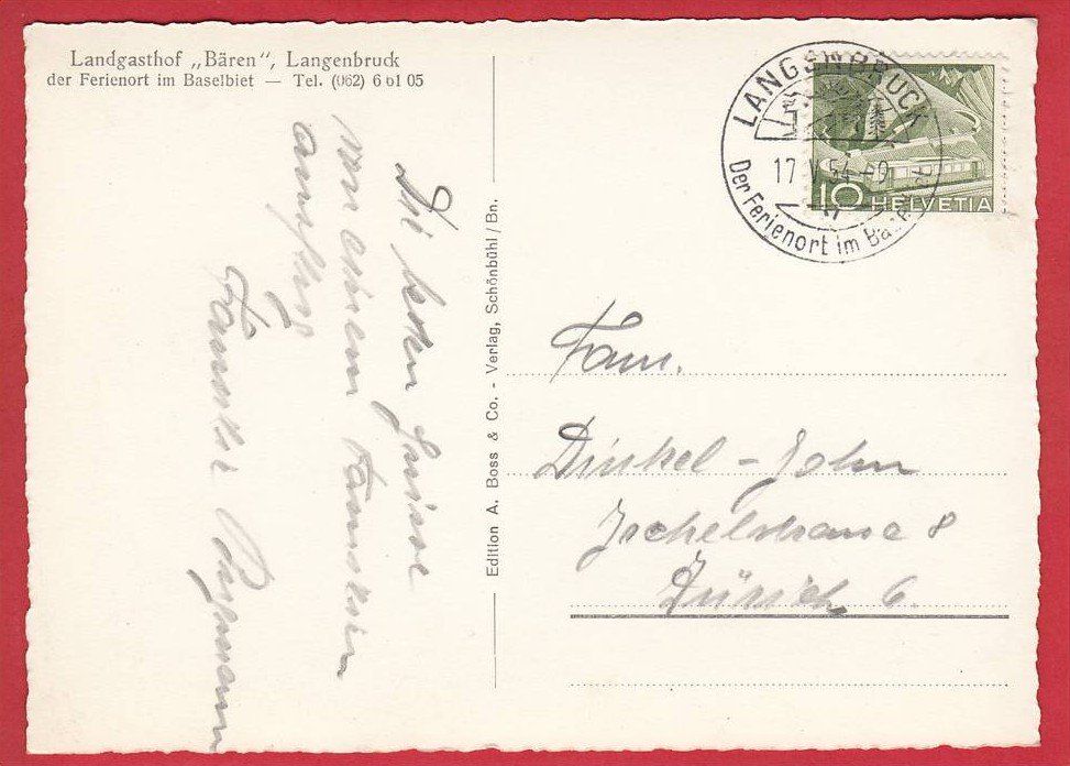 LANGENBRUCK, LANDGASTHOF BÄREN, GROSSFORMAT (Gebraucht) in Grüningen ...