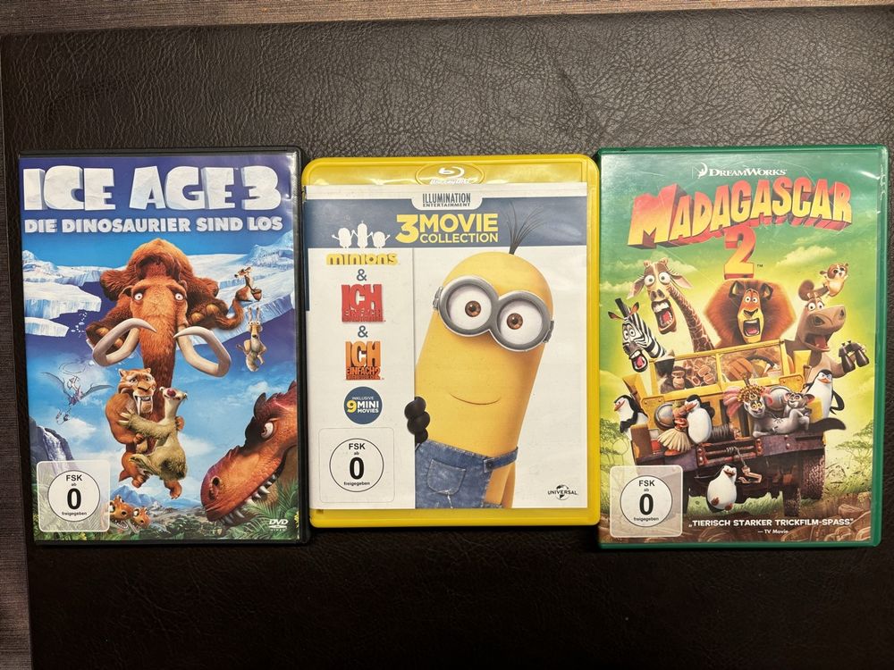 DVD Sammlung, Minions, Madagascar2 und Ice Age 3 (Gebraucht) in ...