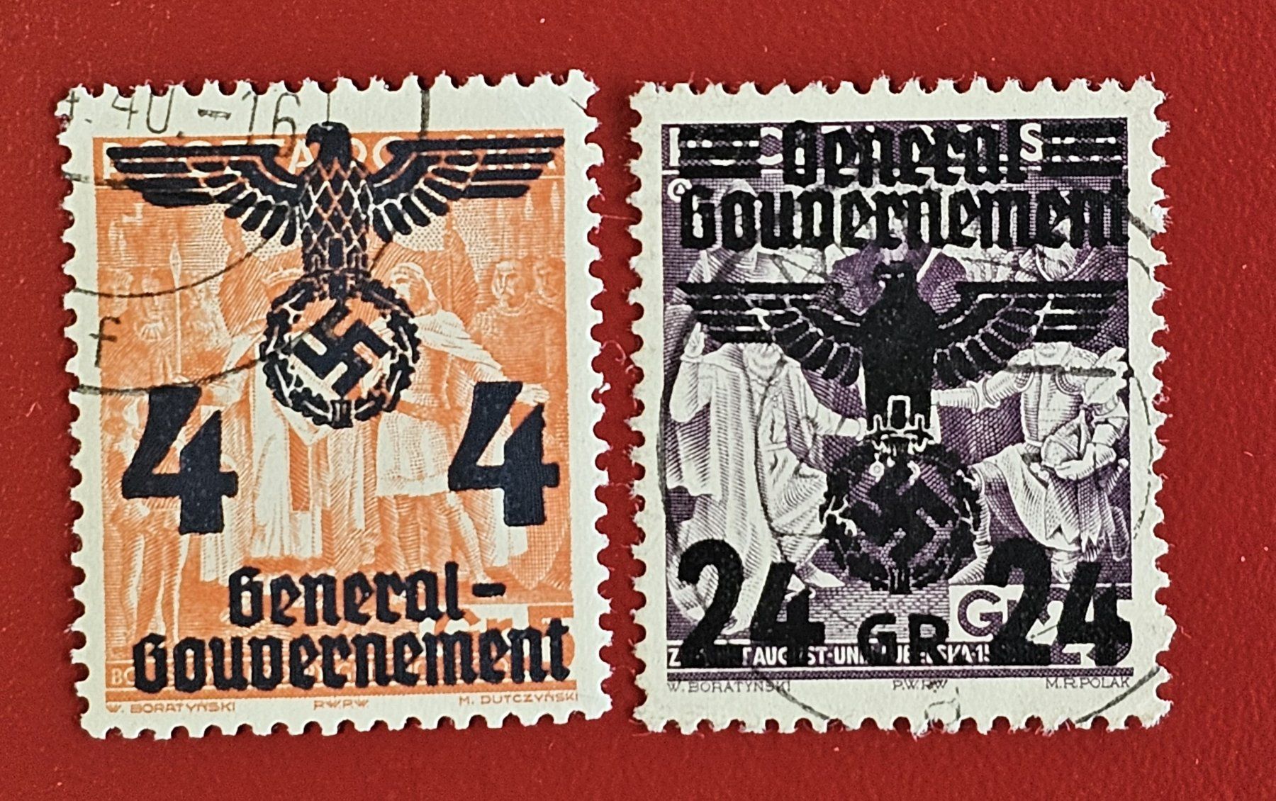 DEUTSCHES REICH POLEN GENERALGOUVERNEMENT 1940 GEST. (Neu (gemäss Beschreibung)) in Düdingen für ...