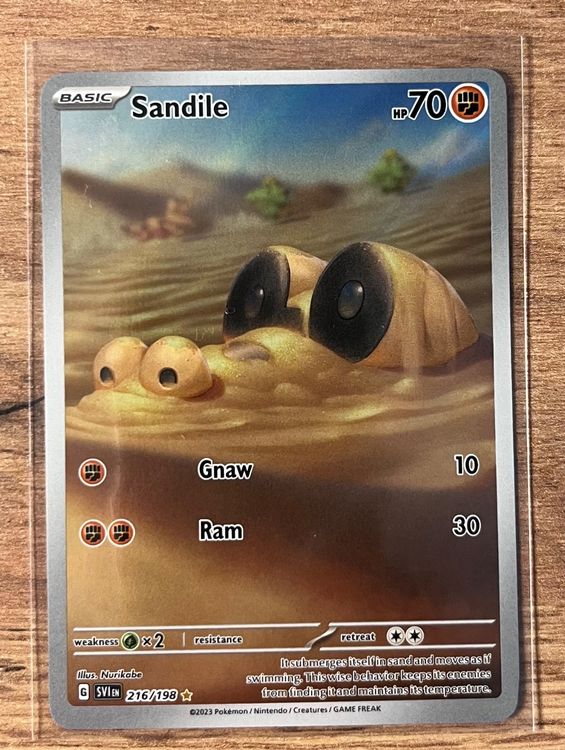 Sandile ILLUSTRATION RARE 216/198 Pokemon Scarlet Violet (Gebraucht) in ...