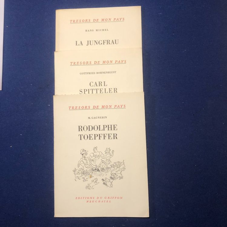 3 livres trésors de mon pays R Toepfer C Spitteler Jungfrau (Gebraucht ...