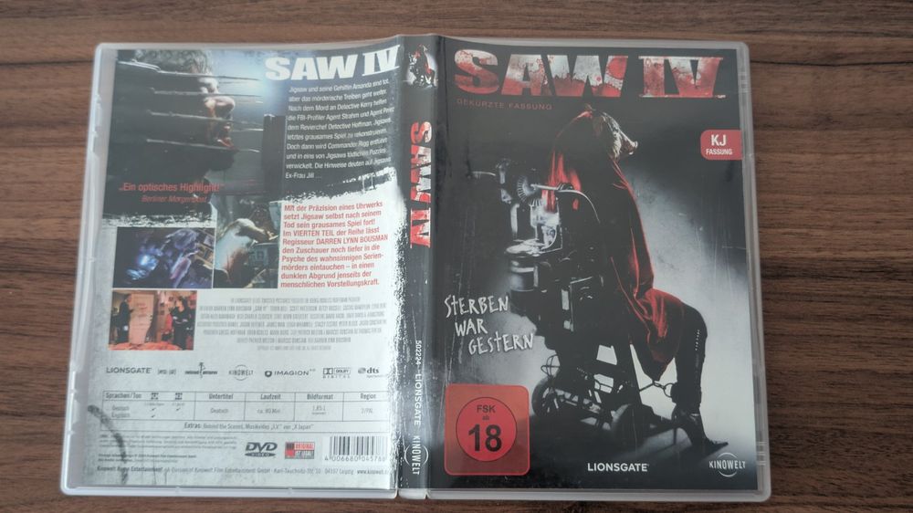 Saw IV - Sterben war Gestern (DVD, KJ) (Gebraucht) in Oberbütschel für CHF 2 – mit Lieferung auf ...