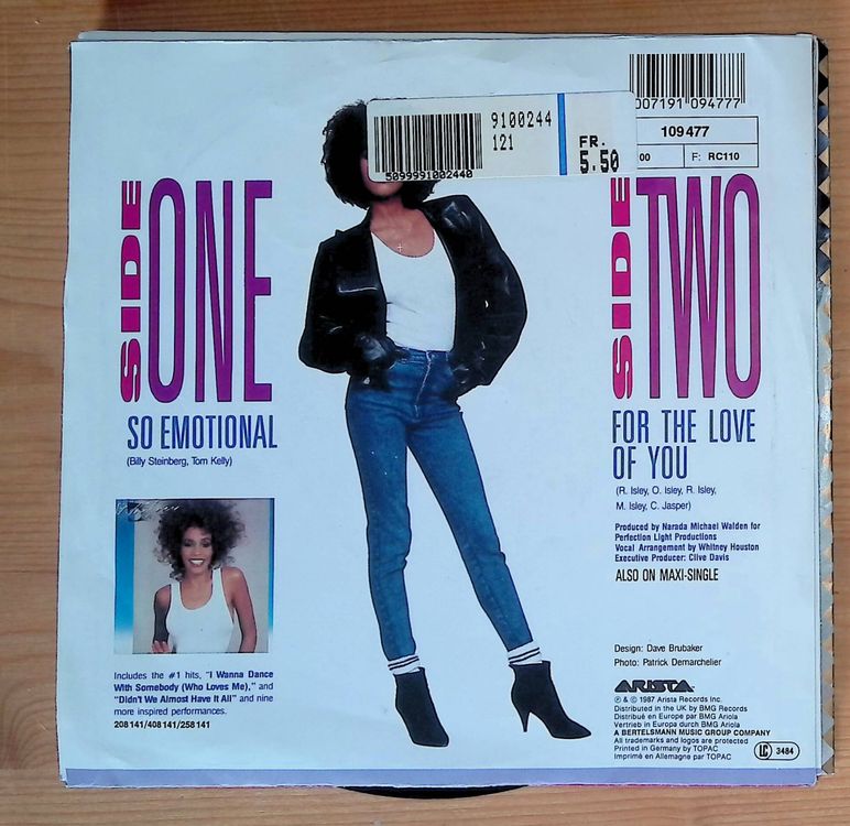 Whitney Houston - So Emotional Single 7 | Kaufen auf Ricardo