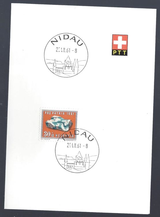 PTT Bögli mit Sst NIDAU (BE) 20.VII.61 (Neu (gemäss Beschreibung)) in ...