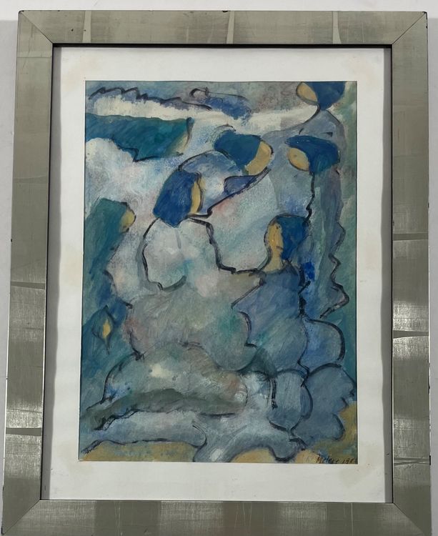 Interessante Mischtechnik unleserlich Signiert | Kaufen auf Ricardo