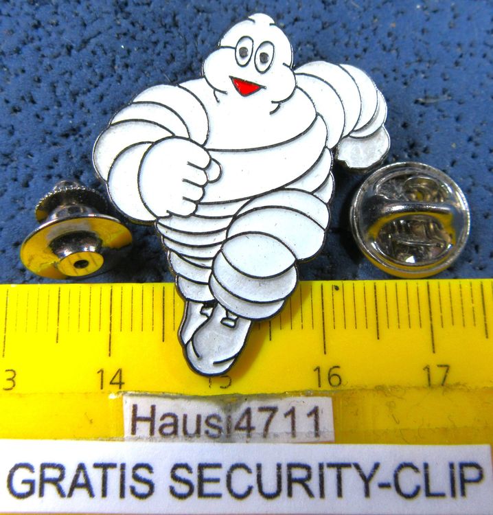 MICHELIN BIBENDUM MÄNNCHEN PIN MIT SECURITY-CLIP GEPRÄGT (Gebraucht) in ...