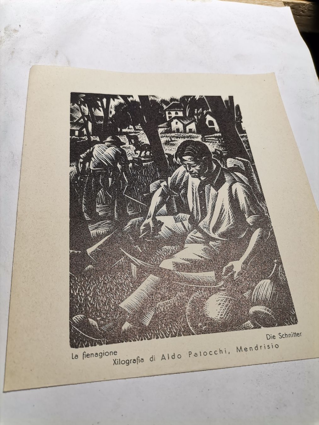 Aldo Palocchi Original Holzschnitt "Die Schnitter" Heuernte (Gebraucht) in St. Gallen für CHF ...