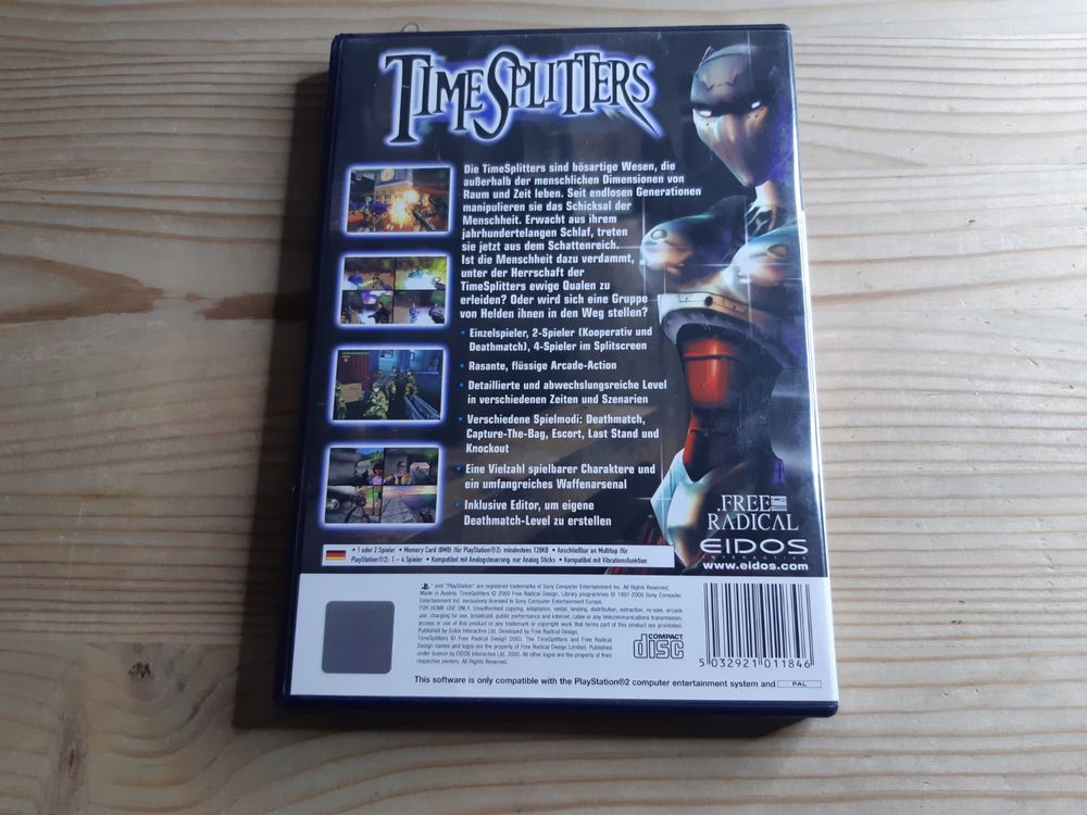 TimeSplitters / Time Splitters 1 - Deutsch - PS2 (Gebraucht) in ...