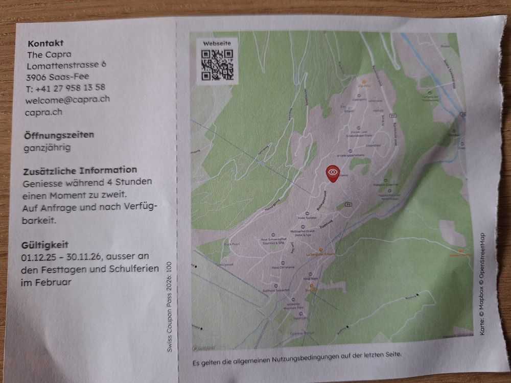 The Capra Saas Fee Day Spa Gutschein 2 für 1 - Winter ️ (1) (Neu und ...