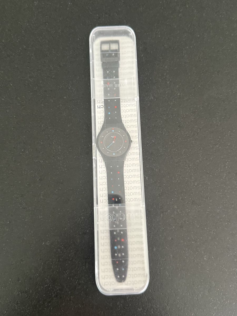 Montre Swatch noire et colorée, parfait état, idée cadeau (Neu und ...