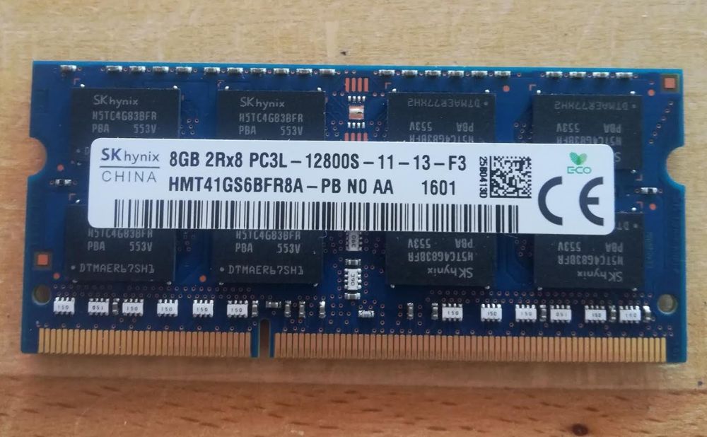1 x Laptop RAM SK hynix 8GB 2Rx8 PC3L-12800S-11-13-F3 | Kaufen auf Ricardo