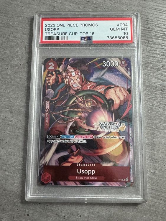 2023 One Piece TCG Usopp Promo Treasure Cup PSA 10 | Kaufen auf Ricardo
