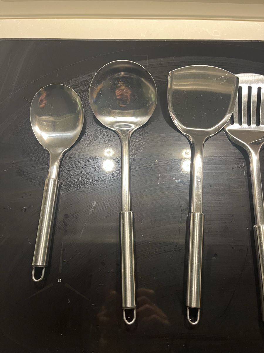 Stainless Steel Kitchen Utensils - Spoons, Ladle, Spatula 51 (Neu ...