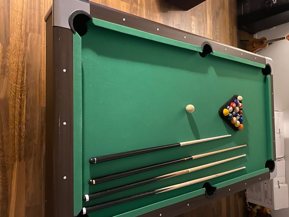 Billard "Pool" + 15 Balls/Boules + 4 Cues/Queues | Kaufen auf Ricardo