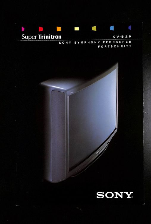 SONY Super Trinitron SYMPHONY FERNSEHER KV-S 29 (8 Seiten) | Kaufen auf ...