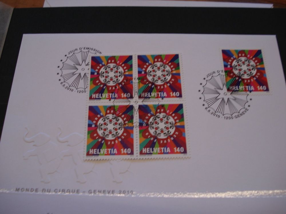 Set Circus, 2010, FDC + 4erblock ET-o (Gebraucht) in Niederwil AG für CHF 1 – mit Lieferung auf ...