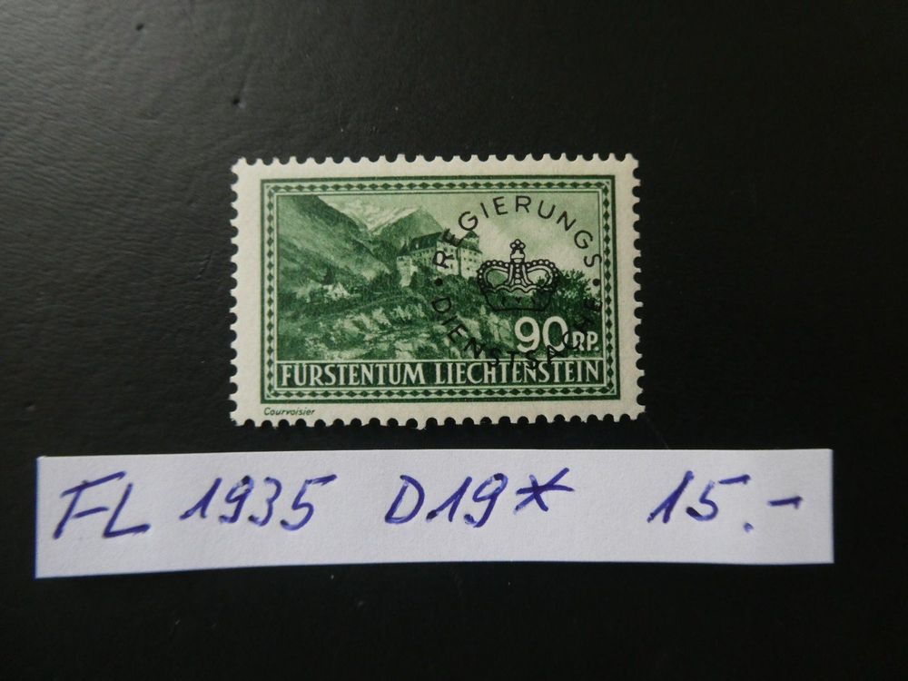 FL 1935 Nr. D19 * (Gebraucht) in Lausen für CHF 2 – mit Lieferung auf Ricardo kaufen