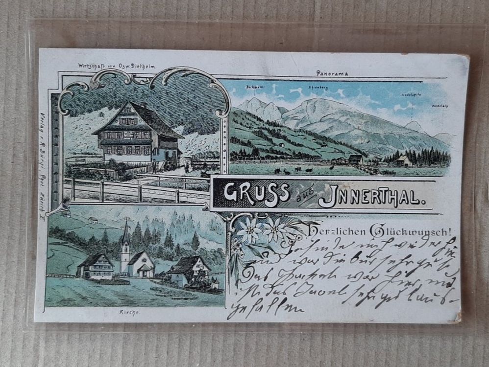 Ansichtskarte Gruß aus Innerthal (Gebraucht) in Lohn-Ammannsegg für CHF 20 – mit Lieferung auf ...