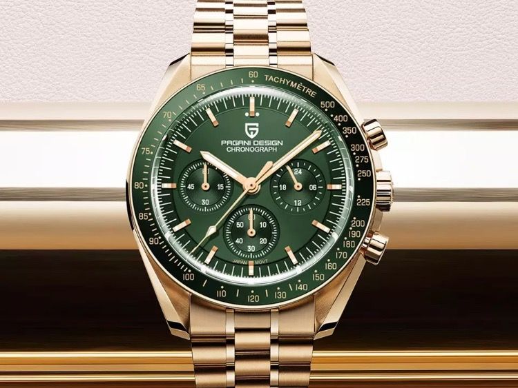 Pagani Design Quarzuhr - Speedmaster Olivgreen | Kaufen auf Ricardo