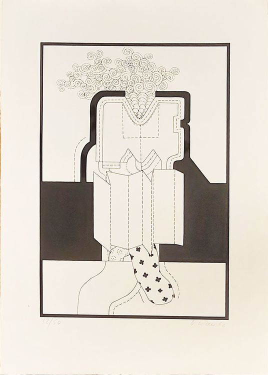 LUTHI Urs: Lithographie 1966 "Dchingis Khan" (Gebraucht) in Corcelles ...