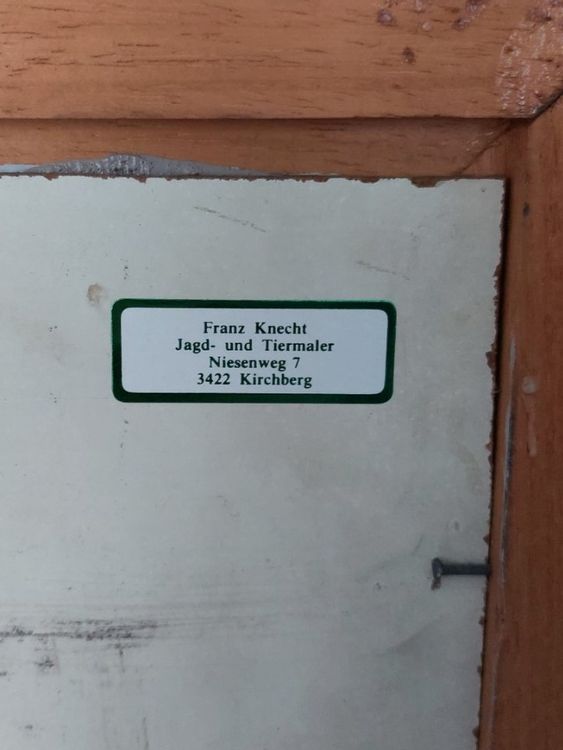 Gemälde von Franz Knecht Füchse (Gebraucht) in Rüegsauschachen für CHF ...