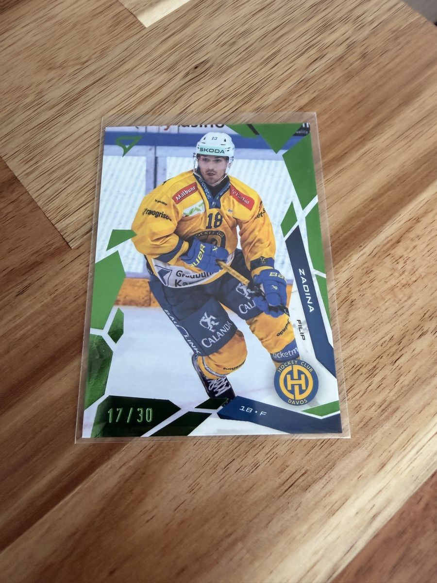 054 Filip Zadina HC Davos SportZoo 2025/26 green 17/30 (Neu (gemäss ...