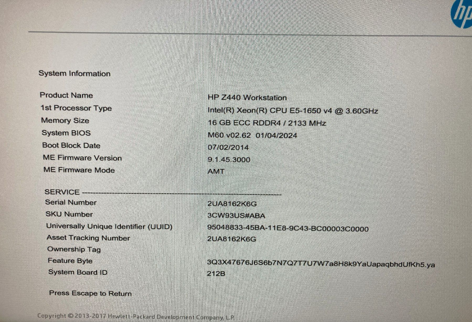 HP Z440 Workstation mit 3 x 2 TB (Gebraucht) in Altendorf für CHF 125 ...