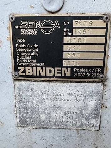 Transport-Anhänger ZBINDEN Sensa, Plane und Rahmen abnehmbar (Gebraucht ...